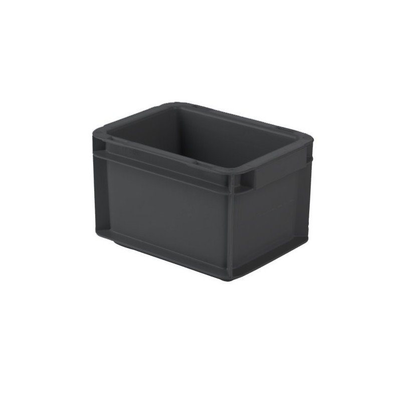 EF Stackable Conductive Container Solid Base/Sides 7.9"L x 06"W x 4.7"H ...