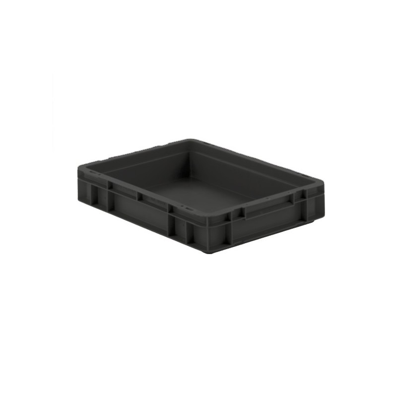 EF Stackable Conductive Container Solid Base/Sides 15.8"L x 11.9"W x 03 ...