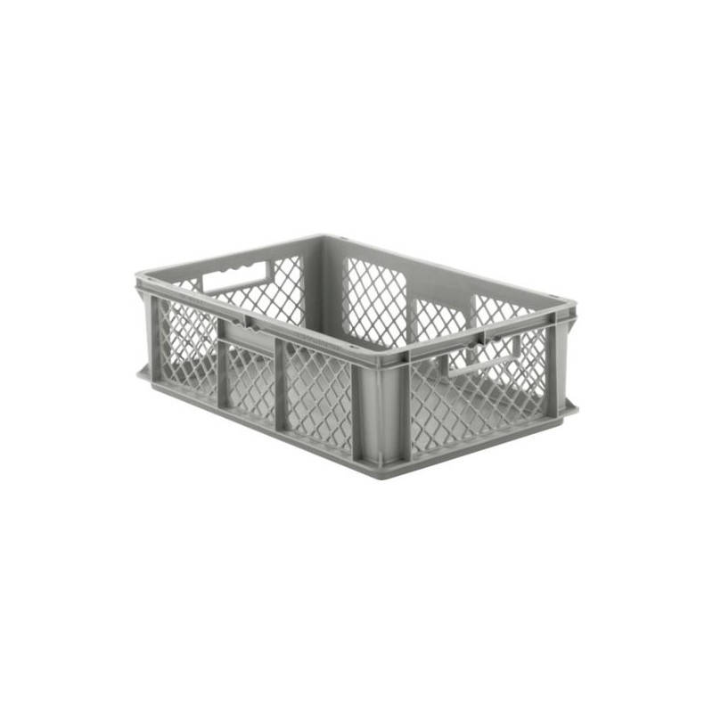 EF stackable Container Solid Base/Mesh Sides 23.7"L x 15.8"W x 7.1"H ...