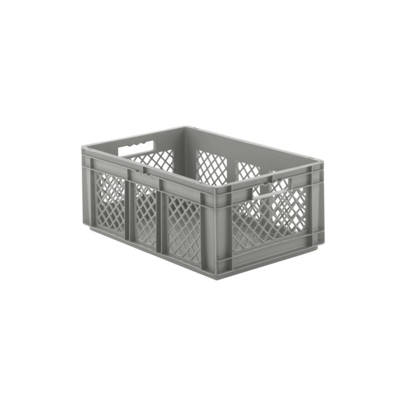 EF stackable Container Solid Base/Mesh Sides 23.7"L x 15.8"W x 9.5"H ...