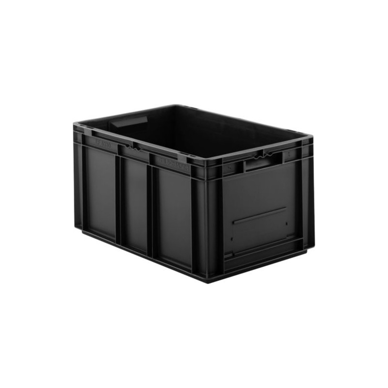 EF Stackable Conductive Container Solid Base/Sides 23.7"L x 15.8"W x 12 ...
