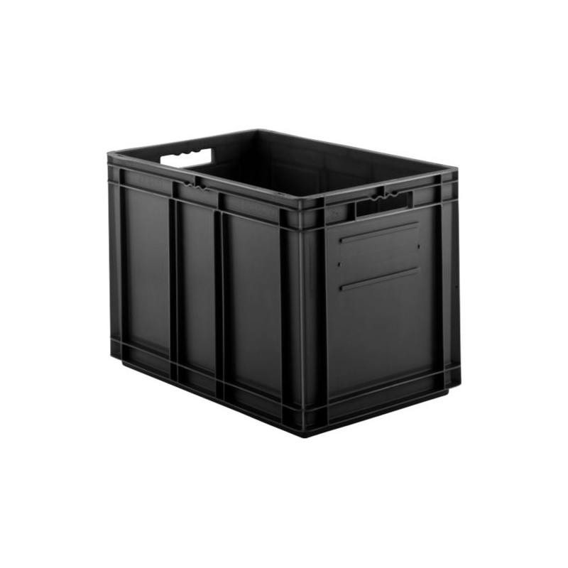 EF Stackable Conductive Container Solid Base/Sides 23.7"L x 15.8"W x 16 ...