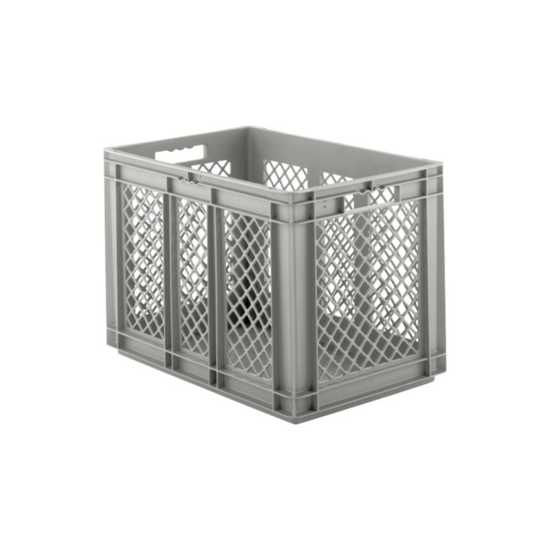 EF stackable Container Solid Base/Mesh Sides 23.7"L x 15.8"W x 16.6"H ...