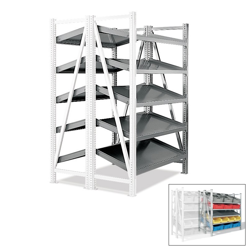 Schaefershelving.com | 60"H x 50"W x 40"D R7000 On-Line Gravity Double ...