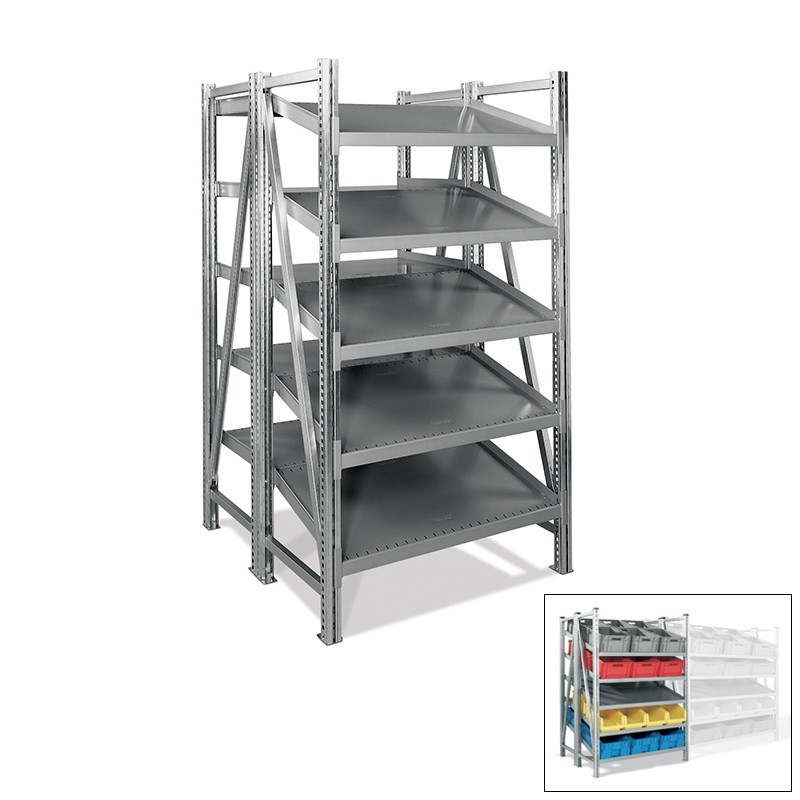Schaefershelving.com | 60"H x 50"W x 40"D R7000 On-Line Gravity Double ...
