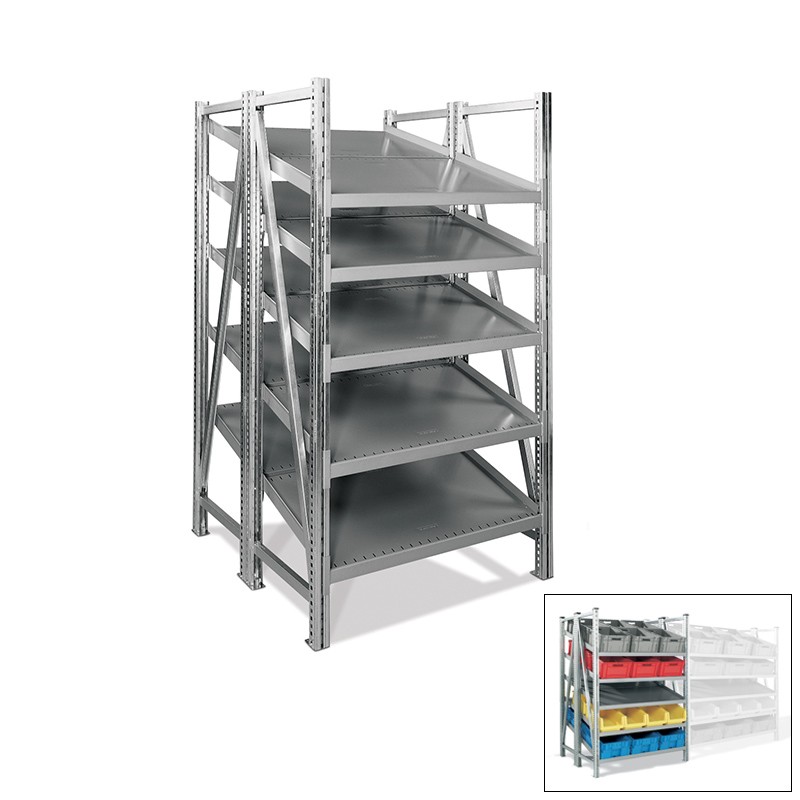 Schaefershelving.com | 60"H x 50"W x 48"D R7000 On-Line Gravity Double ...