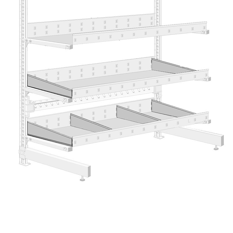 Schaefershelving.com | R3000 Cantilever Tray Divider. Galvanized sheet ...