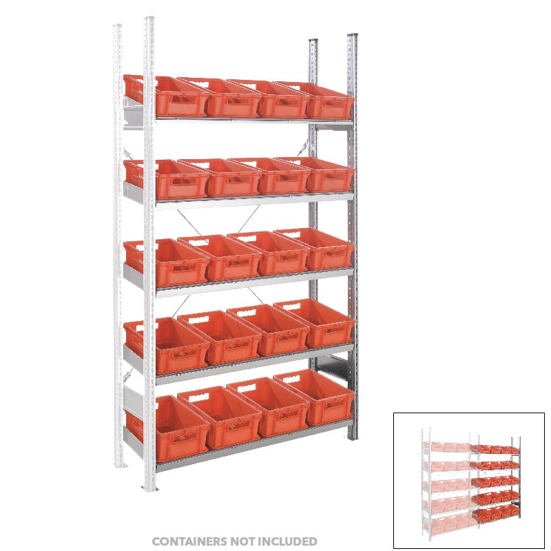 Schaefershelving.com | 85"H x 40"W x 39"D R3000 Gravity Add-on - 5 ...