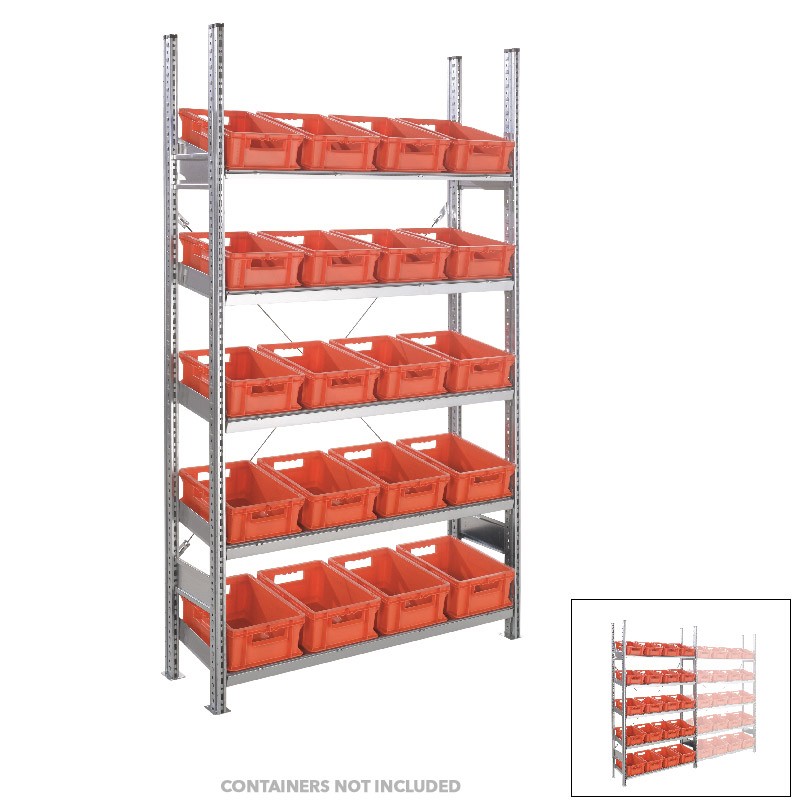 Schaefershelving.com | 85"H x 48"W x 50"D R3000 Gravity Starter - 5 ...
